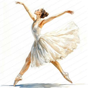18 Dancing Ballerina Clipart | Elegant Ballet Illustrations | Printable ...