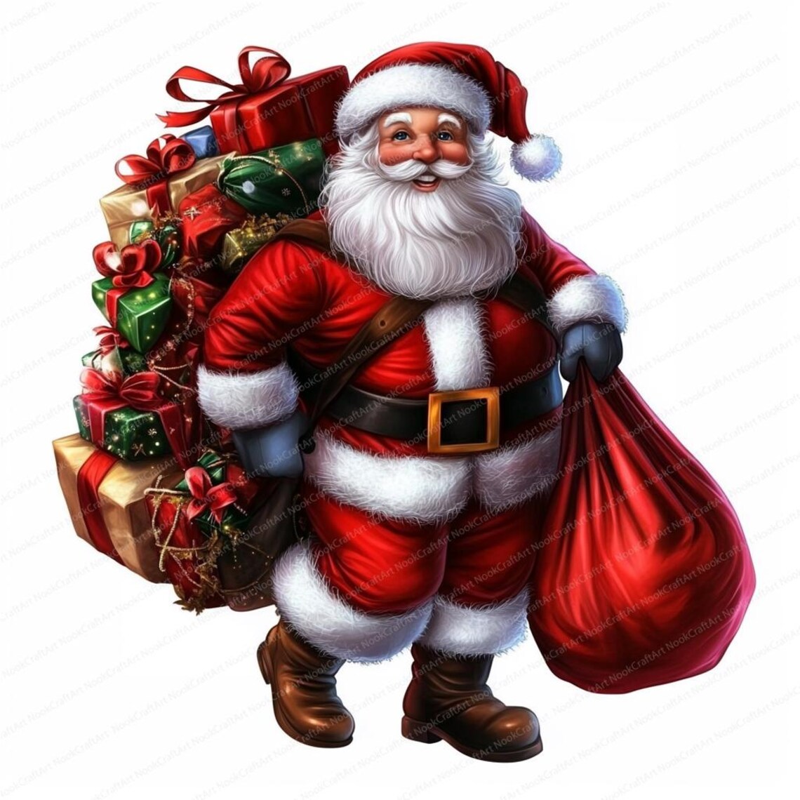 14 Santa Claus Clipart | Winter Holidays | Printable Watercolor Clipart ...