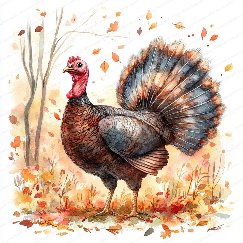 21 Colorful Turkey Feather Clipart | Thanksgiving Holiday Design Asset ...