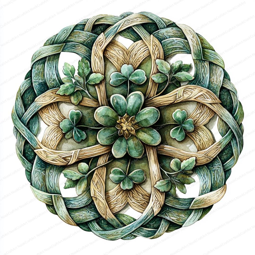 19 Celtic Flourish Clipart | Shamrock and Knot Design | Printable ...