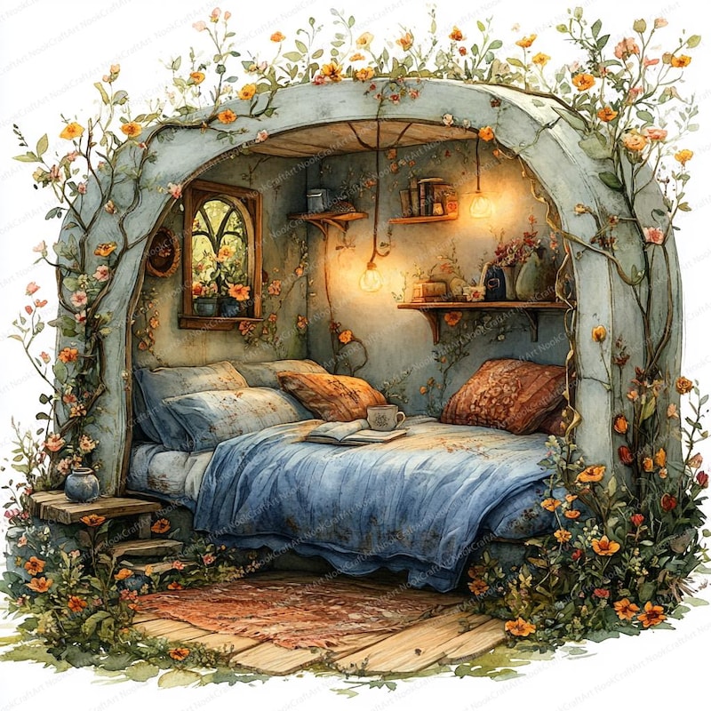 Cozy Fairy Room Clipart - Etsy