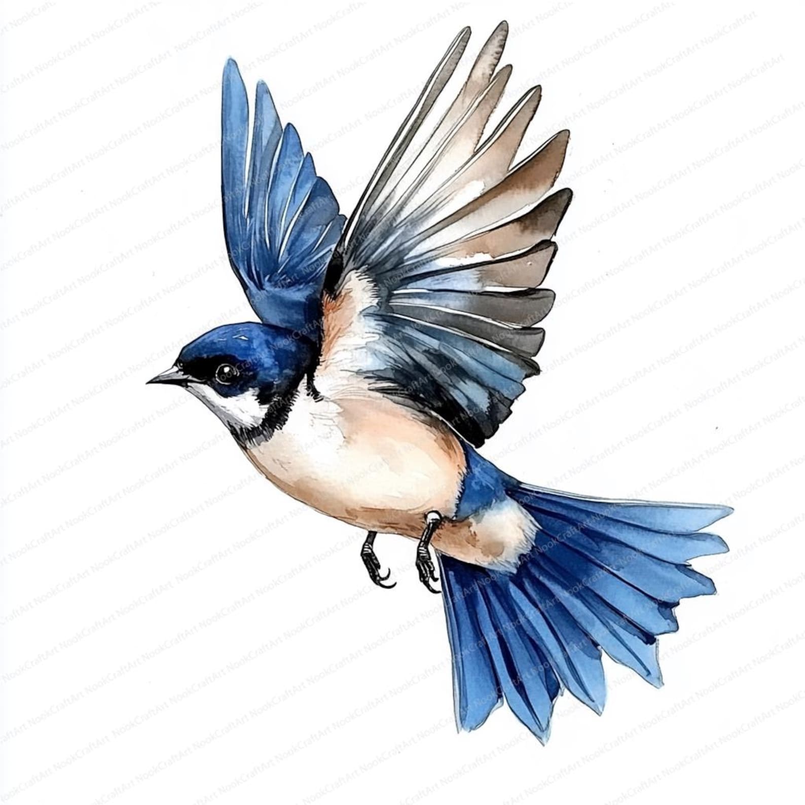 20 Swallow Bird Clipart | Watercolor Designs | Printable Art | High ...