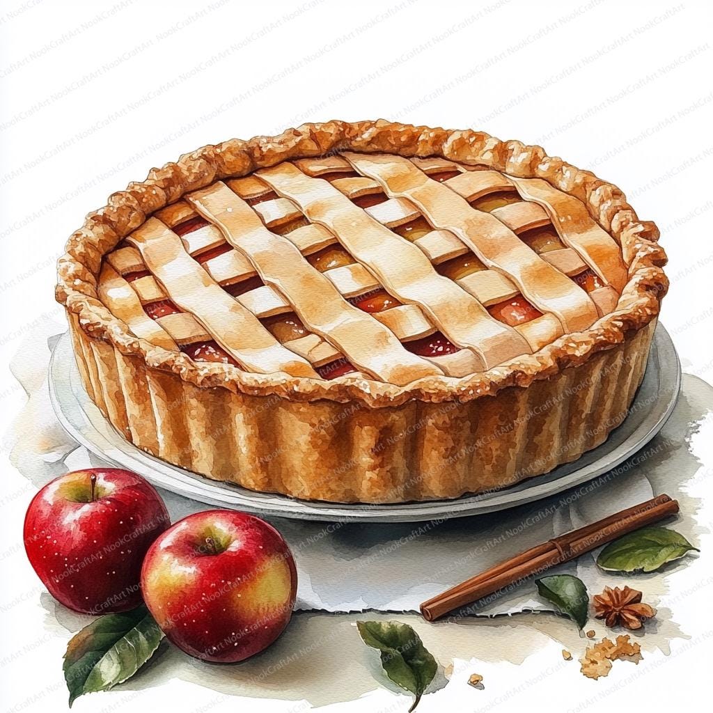 20 Apple Pie Clipart Set | Delicious Desserts Illustration Pack ...