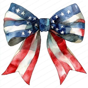 18 USA Patriotic Bows Clipart | Flag-colored Bows | Printable ...