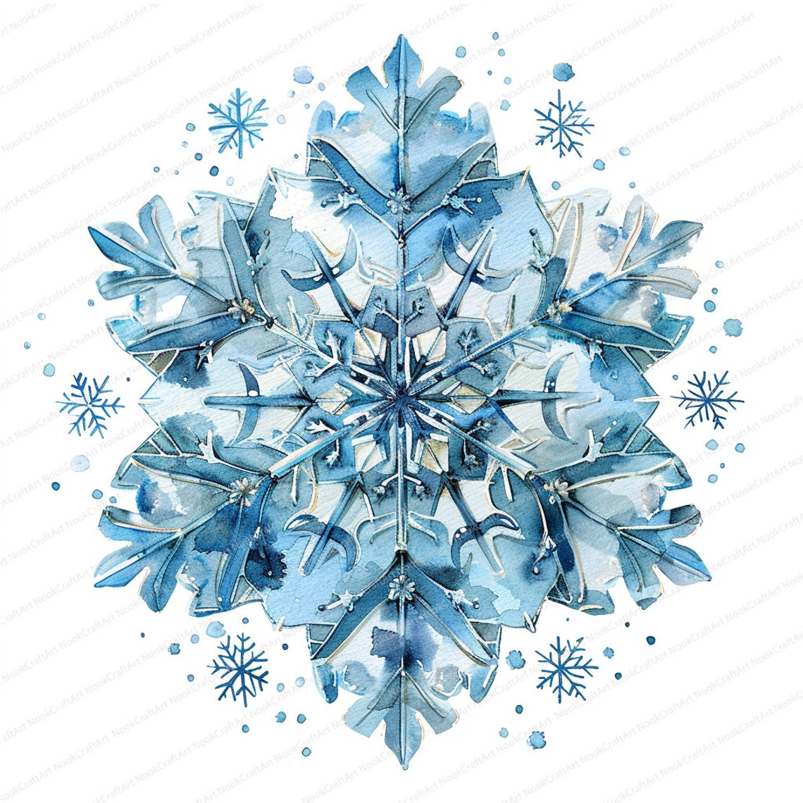 23 Realistic Snowflakes Clipart Set | Christmas Print | Printable ...