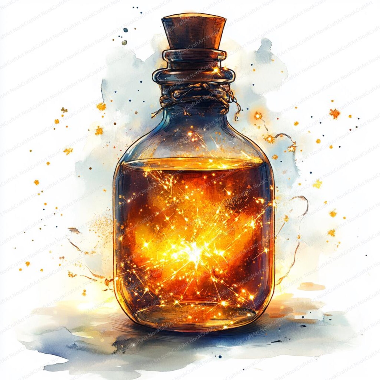 24 Glitter Potion Clipart | Magical Elixir Illustrations | Printable ...