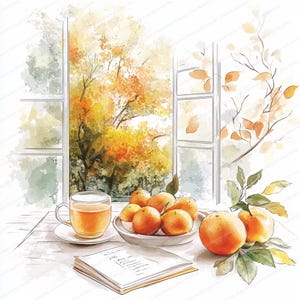 20 Autumn Scenes Clipart | Watercolor Fall Landscapes | Printable ...