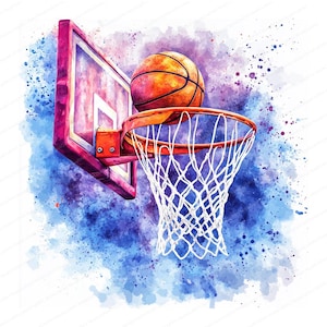 14 Watercolor Basketball Clipart | Sports Basketball | Printable ...