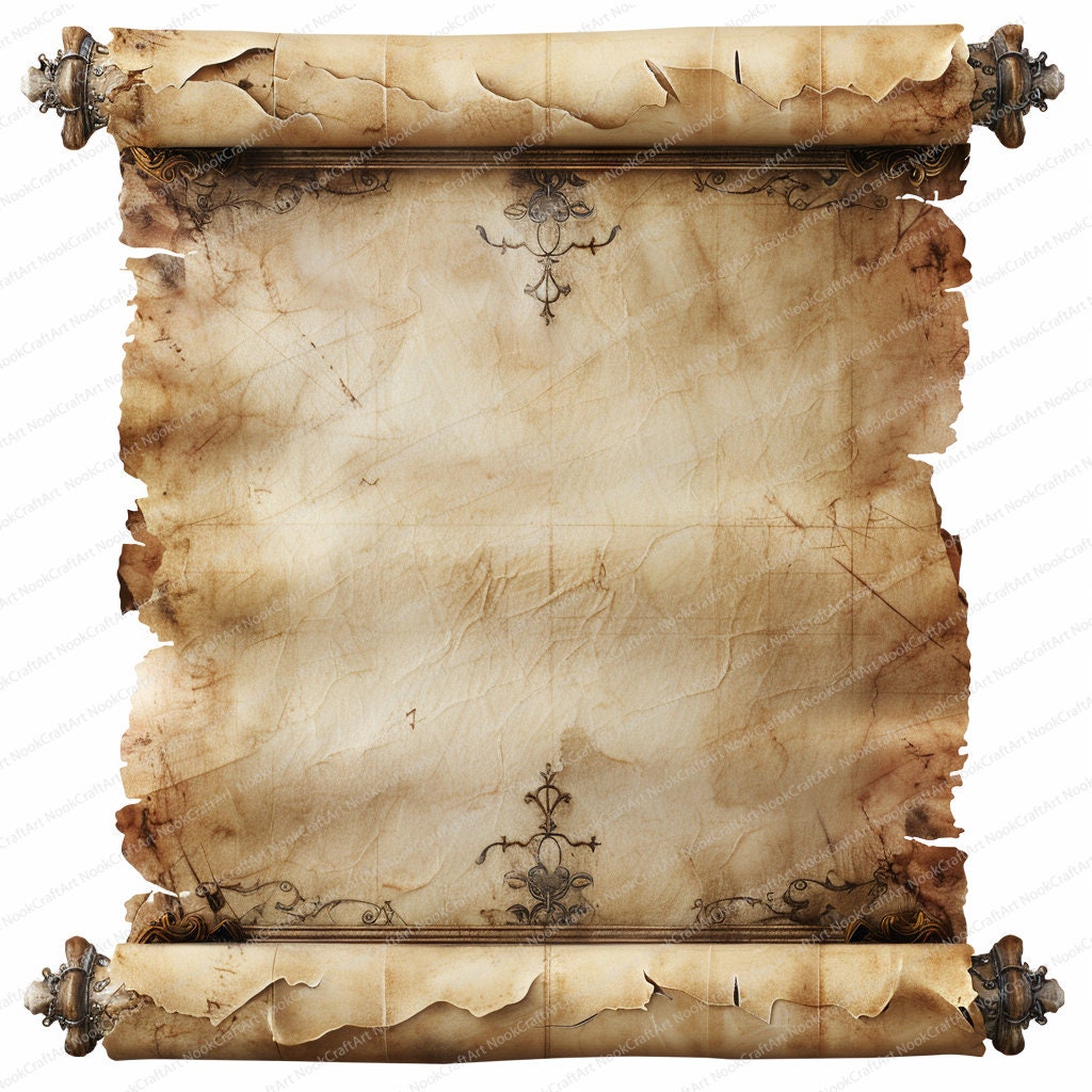 12 Clipart of Medieval Scrolls Vintage Scrolls Printable Watercolor ...