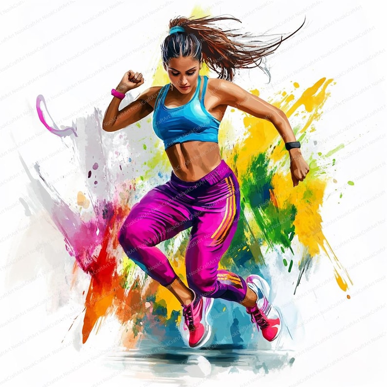 18 Zumba Clipart | Zumba Dance | Printable Watercolor Clipart | High ...