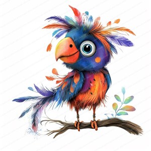 18 Cute Whimsical Bird Clipart | Joyful Bird Clipart | Printable ...