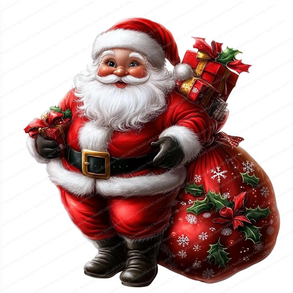 14 Santa Claus Clipart | Winter Holidays | Printable Watercolor Clipart ...