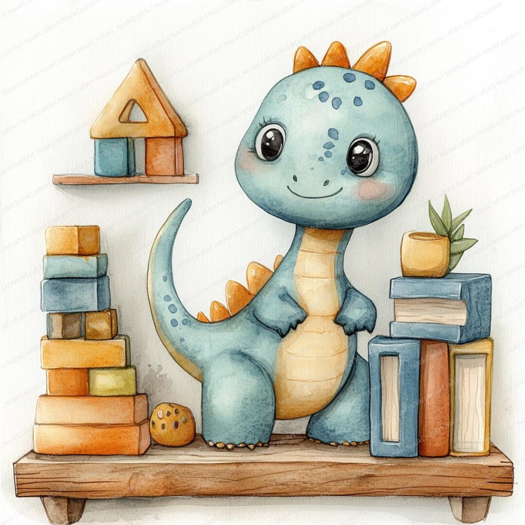 18 Dinosaur Toy Clipart | Adorable Jurassic Illustration Set ...