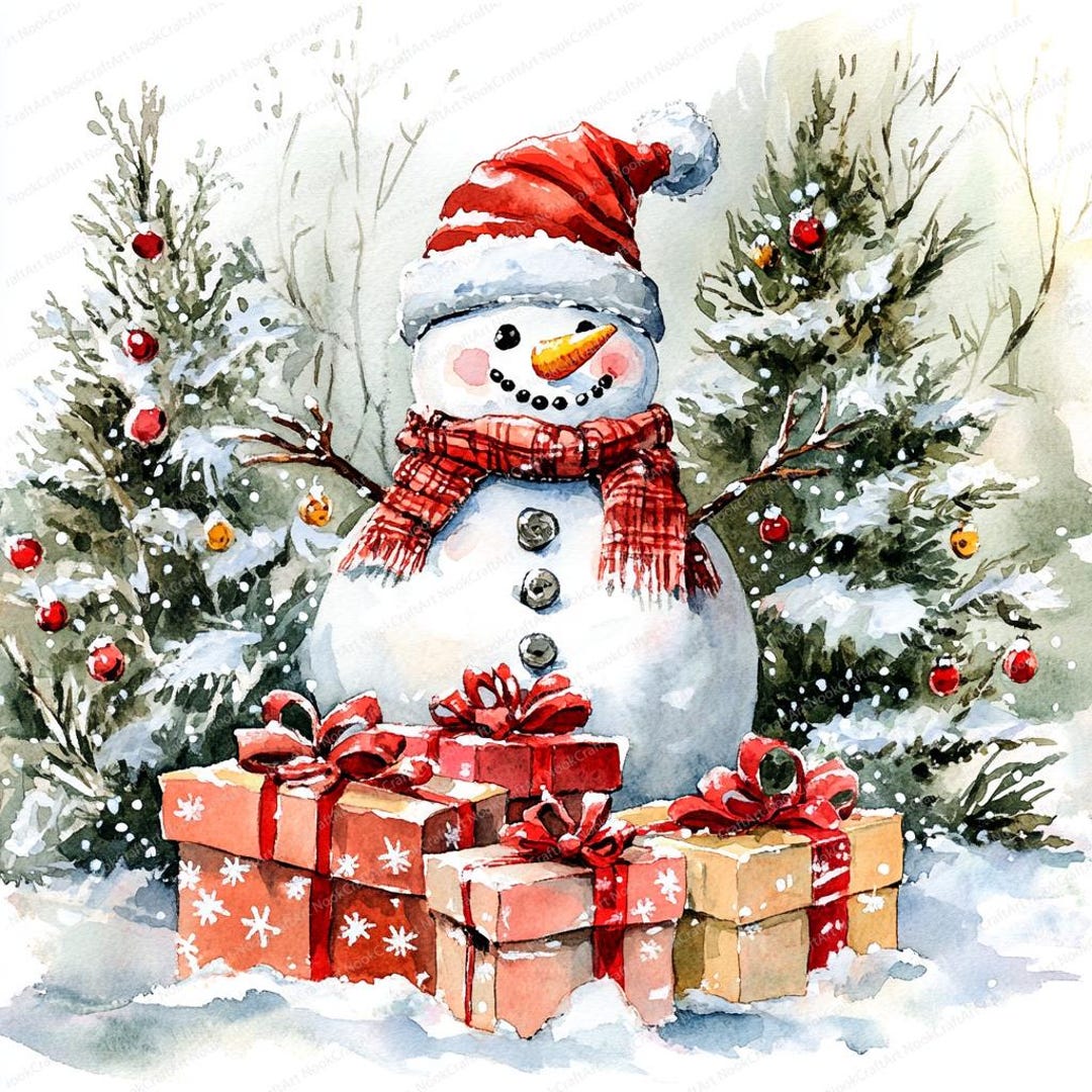 20 Printable Christmas Snowmen Clipart | Festive Winter Designs ...