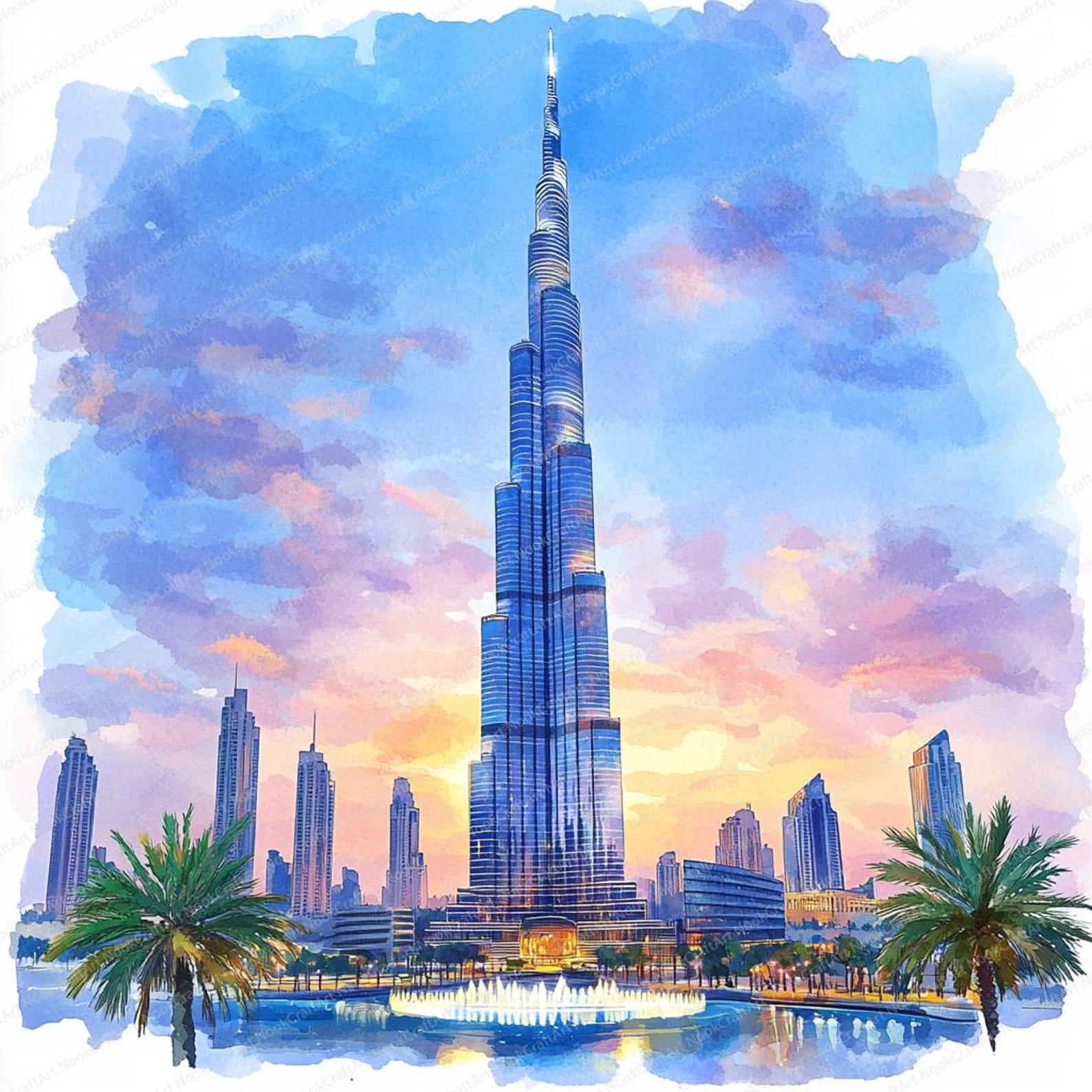 24 Burj Khalifa Clipart Collection | Iconic Dubai Skyscraper ...