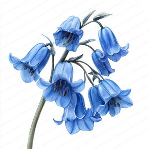 14 Bluebells Clipart | Watercolor Bluebell Blooms | Printable ...