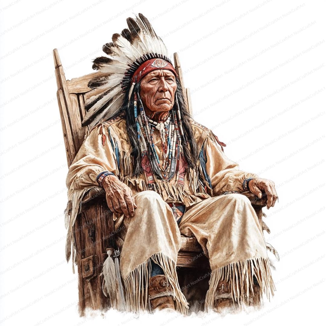 18 Native American Indian Shaman Clipart | Tribal Watercolor Art ...