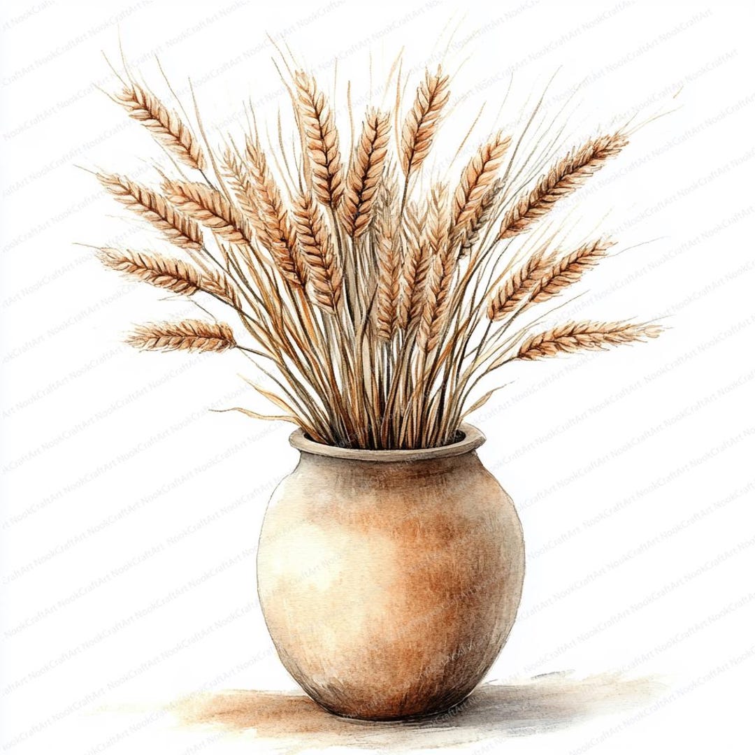 20 Boho Flower Vase Clipart | Bohemian Vase Wall Art | High Quality ...