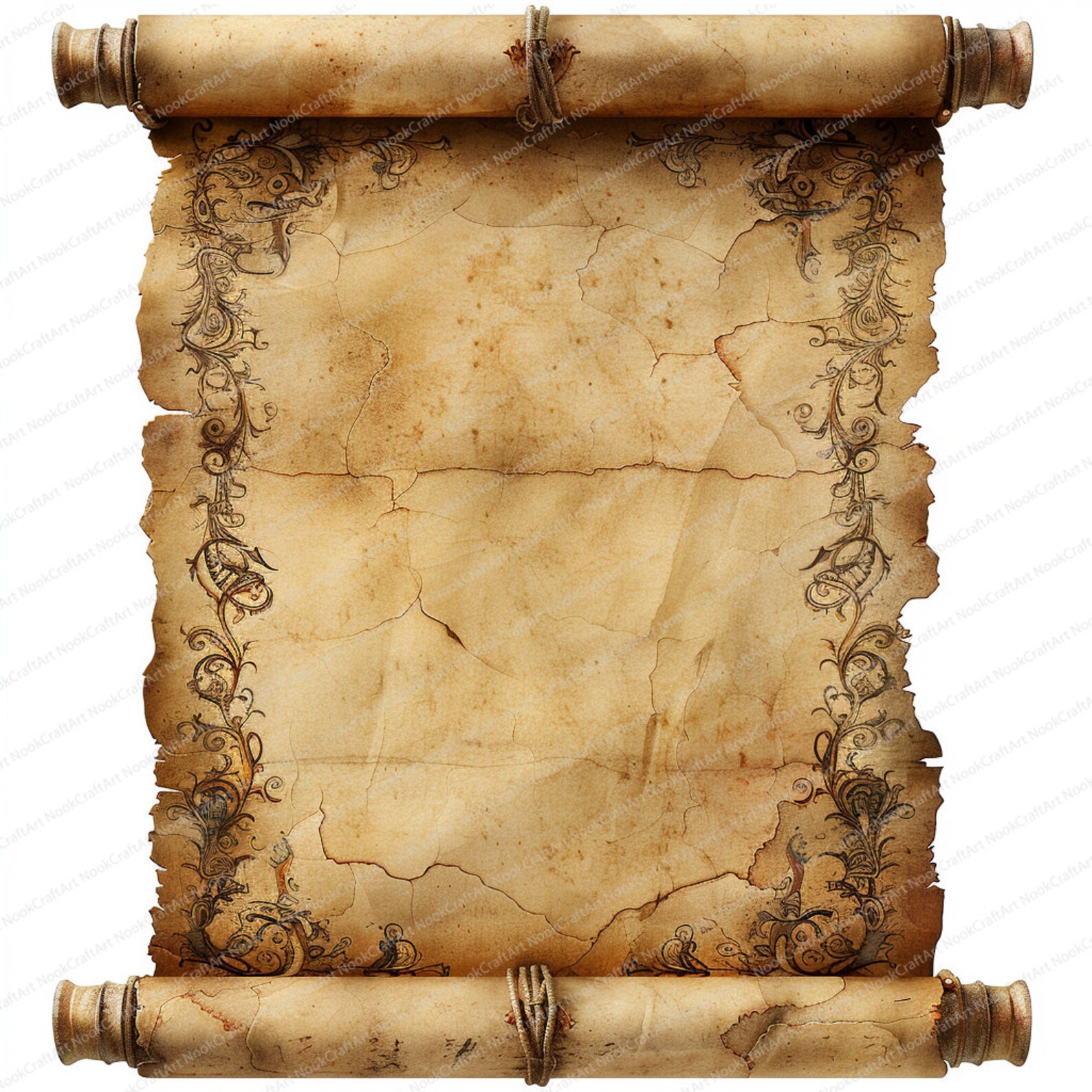 12 Clipart of Medieval Scrolls | Vintage Scrolls | Printable Watercolor ...