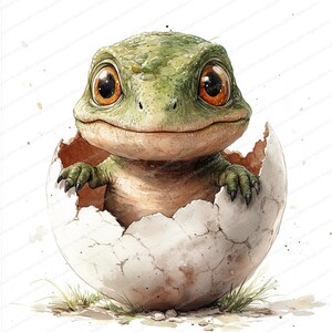 17 Dinosaur Egg Clipart | Cute Baby Dinosaur Illustration | Printable ...