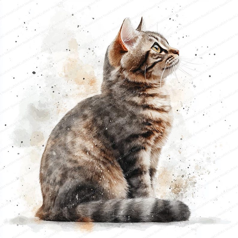 24 Cat Poses Clipart | Feline Silhouettes Collection | Printable ...