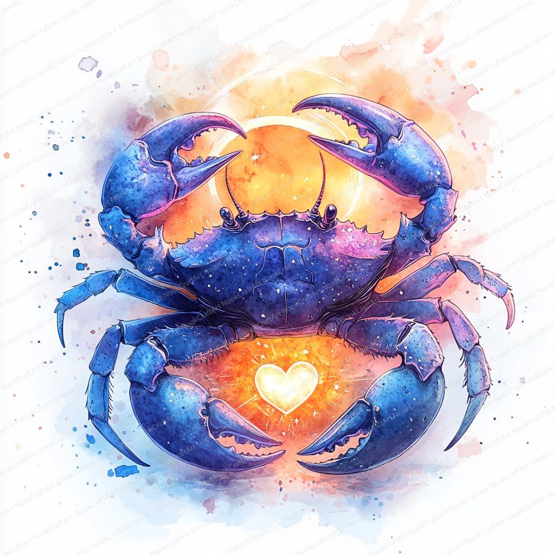 18 Mystical Cancer Zodiac Clipart | Celestial Art Collection ...