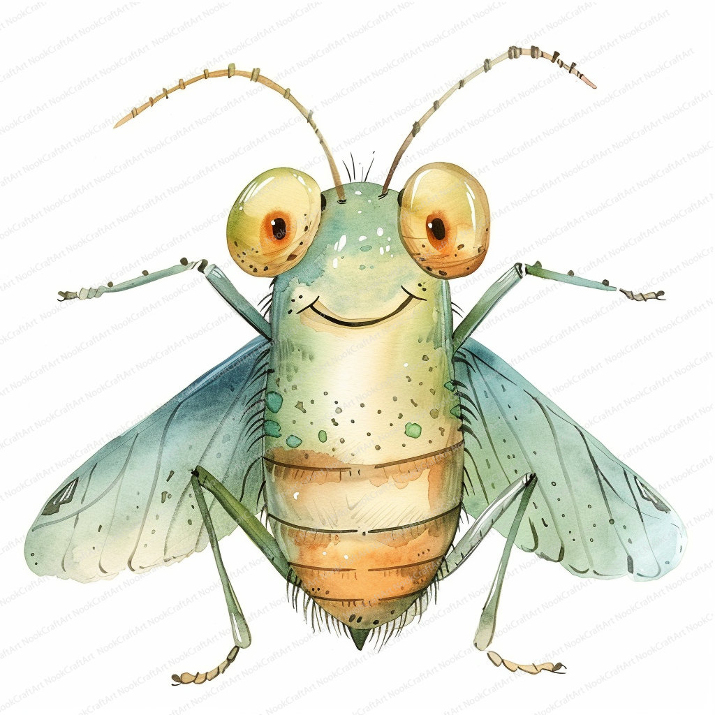 10 Funny and Cute Insects Clipart Fun Mosquitos and Flies Printable ...