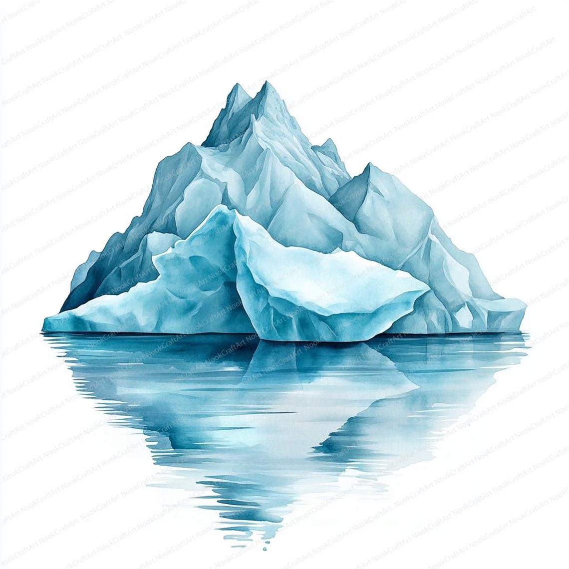 20 Iceberg Clipart | Watercolor Ice Mountains Images | Printable Jpgs ...