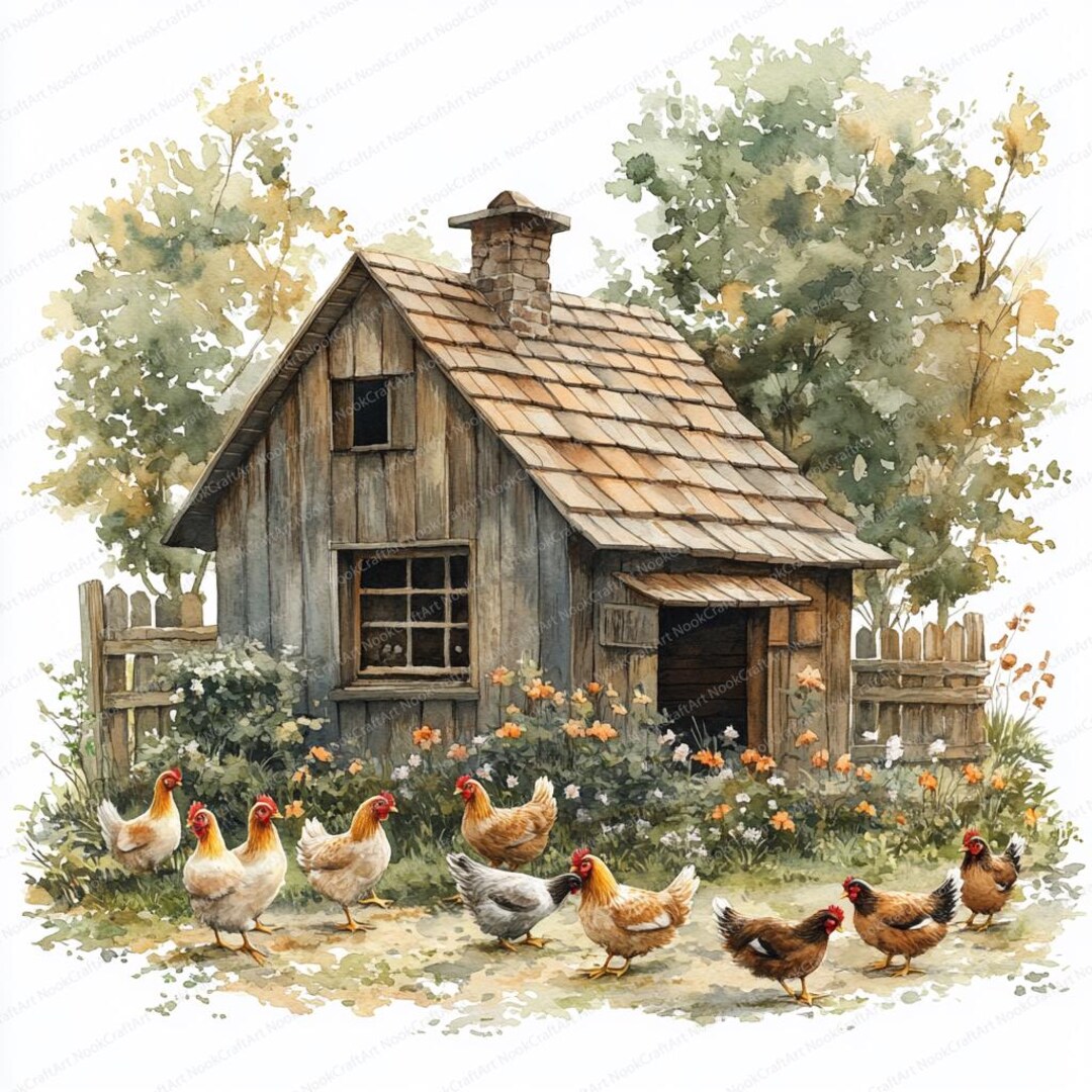 17 Farmyard Fowl Clipart | Chickens and Ducks in Motion | Printable ...