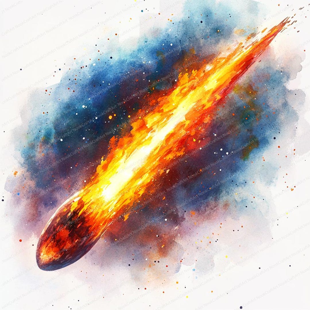 20 Meteorite Clipart Set | Celestial Cosmic Illustrations| Printable ...