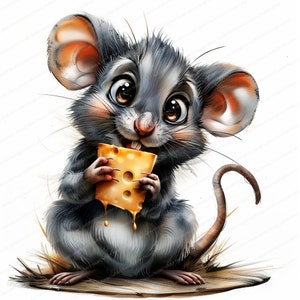 14 Whimsical Rat Illustrations Bundle | Funny Rat Clipart | High ...
