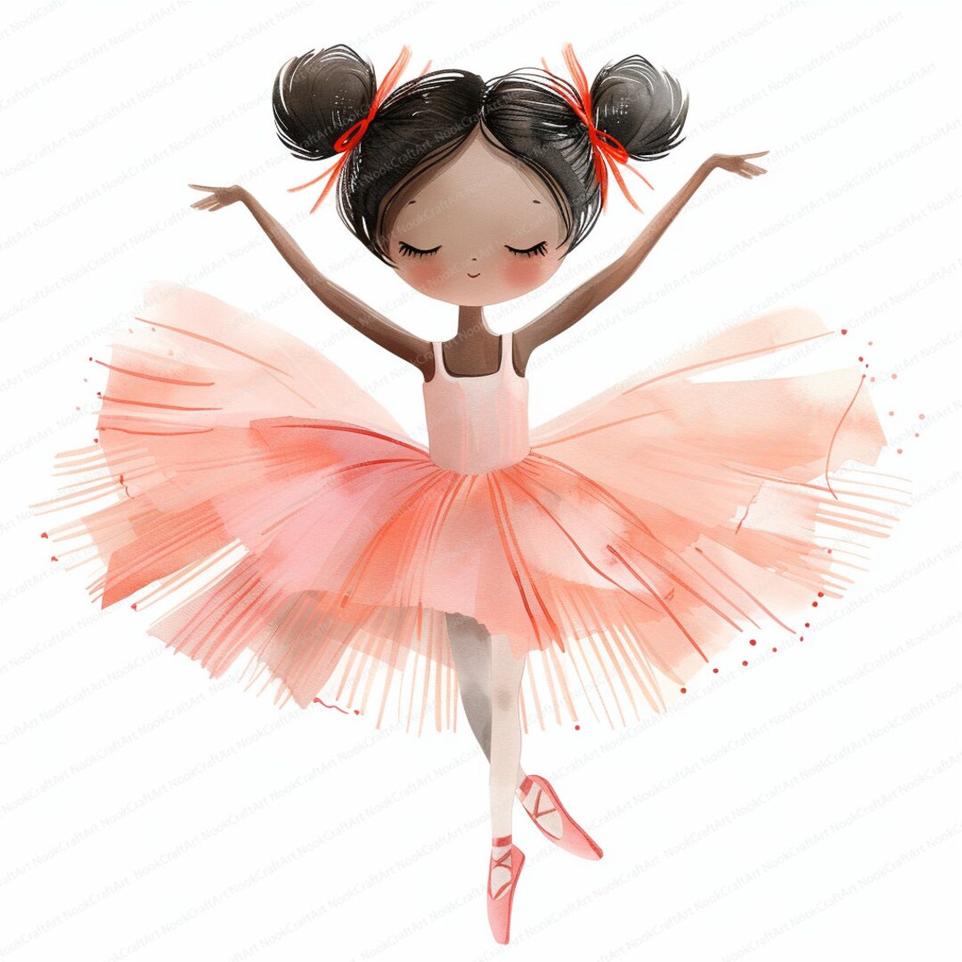 12 Ballerina Clipart Set | Ballet Clipart | Printable Watercolor ...