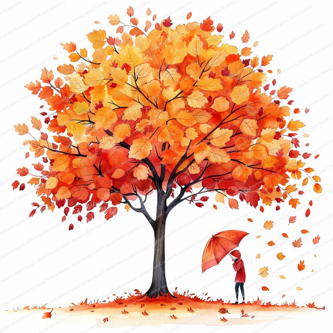 Set of 22 Autumn Tree Leaves Clipart Images Autumn Clipart High Quality ...