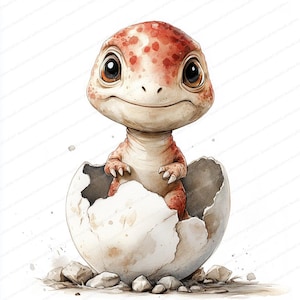 17 Dinosaur Egg Clipart | Cute Baby Dinosaur Illustration | Printable ...