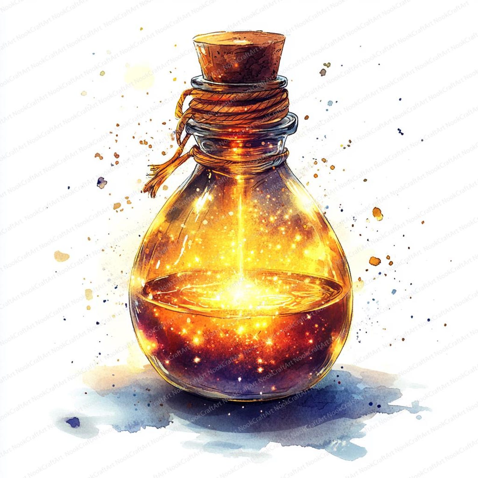 24 Glitter Potion Clipart | Magical Elixir Illustrations | Printable ...