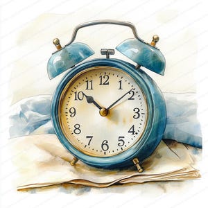 15 Alarm Clock Clipart | Bedroom Nightstand Illustration | Printable ...