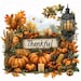 14 Fall Thanksgiving Clipart | Autumn Harvest | Printable Watercolor ...