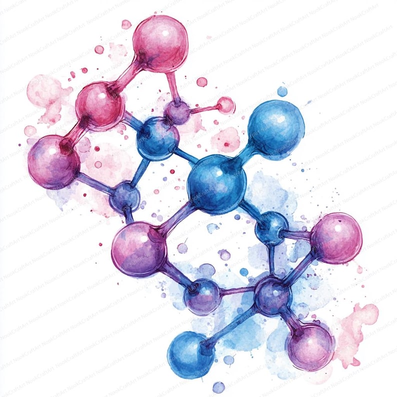 20 Atomic Clipart Collection | Molecules & Atoms Design | Printable ...