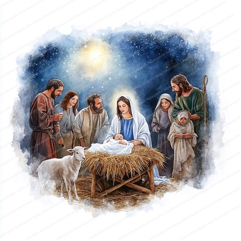 Jesus is Born Clipart - Etsy