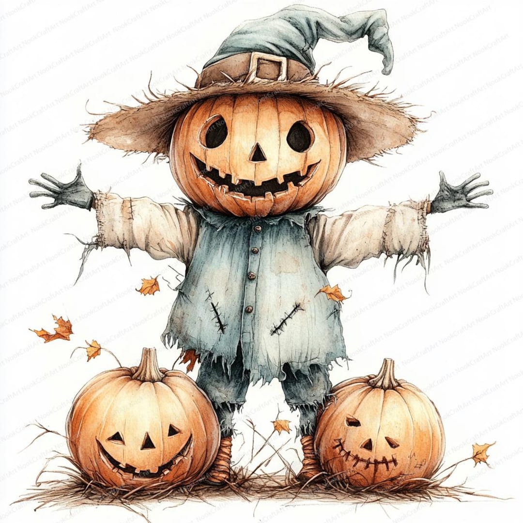 20 Farmhouse Pumpkin Decor Clipart | Rustic Autumn Clipart | Printable ...