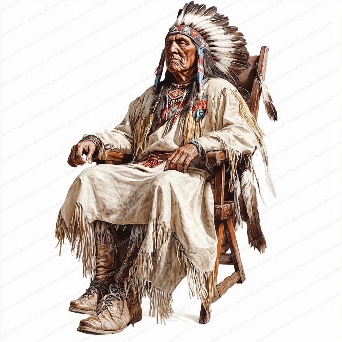 18 Native American Indian Shaman Clipart | Tribal Watercolor Art ...