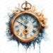 20 Melting Clock Clipart | Surreal Art Illustration | Printable ...