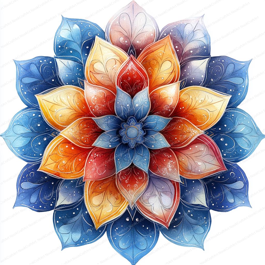 20 Mandala Flower Petals Clipart | Symmetrical Floral Design Elements ...