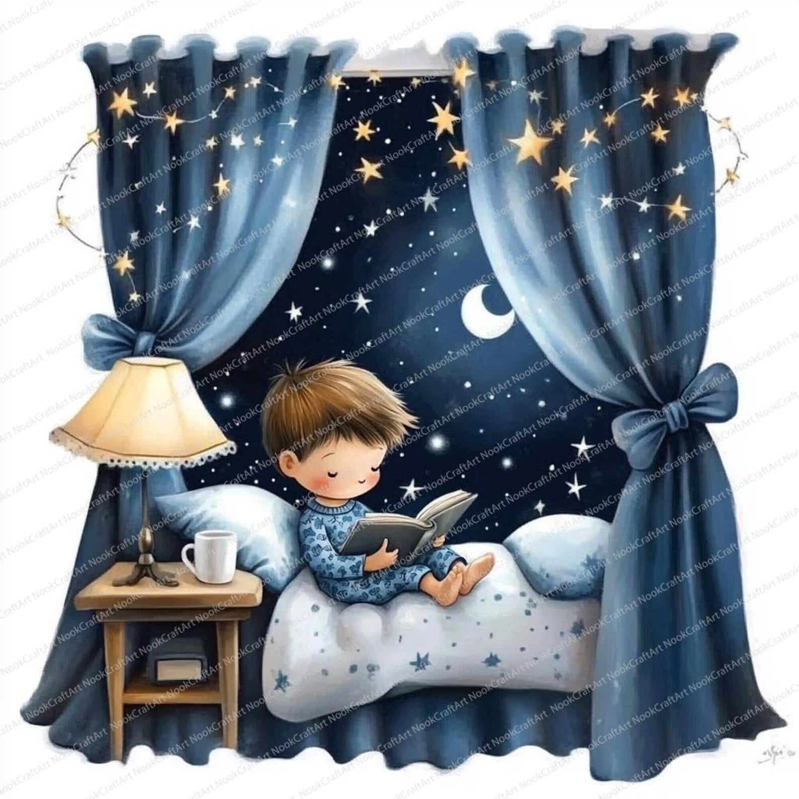 16 Watercolor Christmas Night Clipart | Holiday Clipart | Winter ...