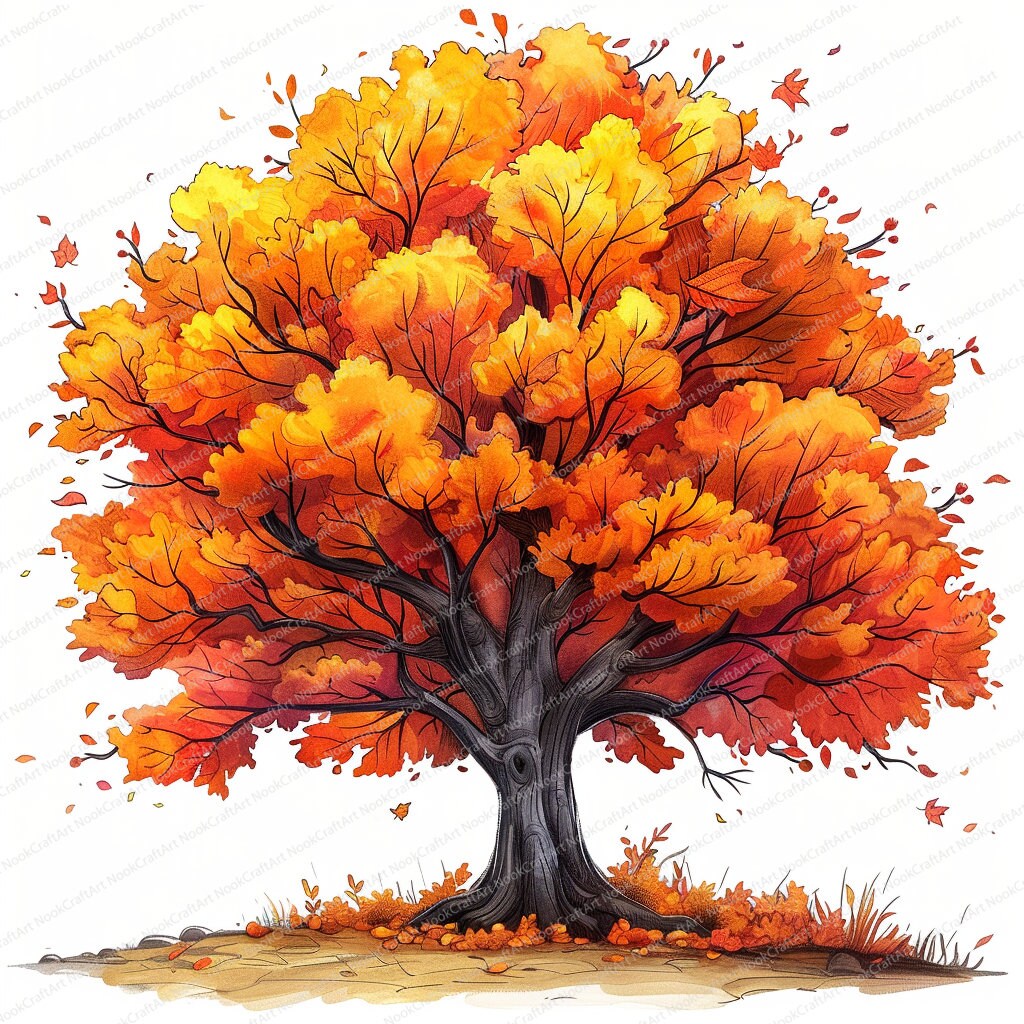 Set of 22 Autumn Tree Leaves Clipart Images Autumn Clipart High Quality ...