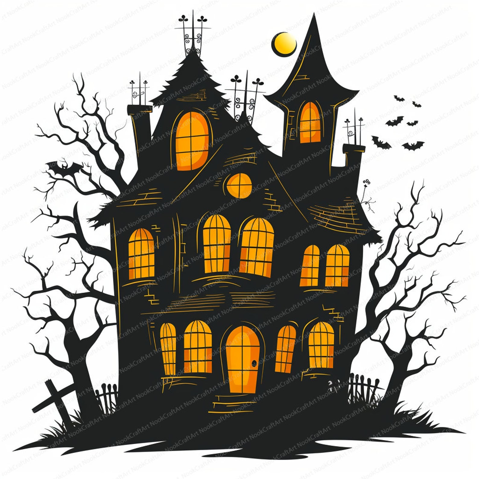 12 Halloween House Clipart | Haunted Houses Clipart | Printable ...