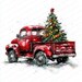 18 Red Christmas Truck Clipart | Festive Truck Art | Printable Clipart ...