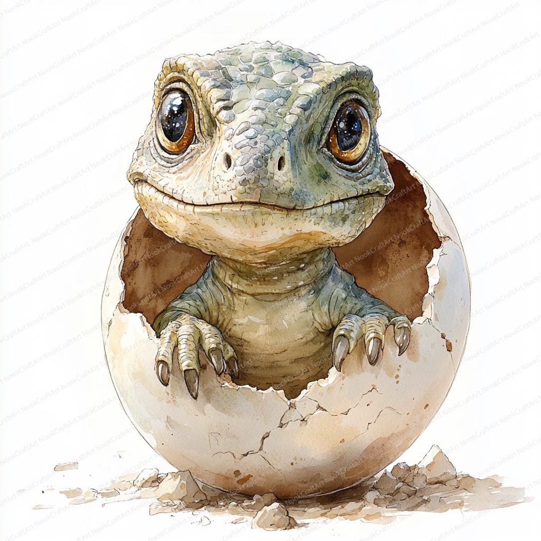 17 Dinosaur Egg Clipart | Cute Baby Dinosaur Illustration | Printable ...