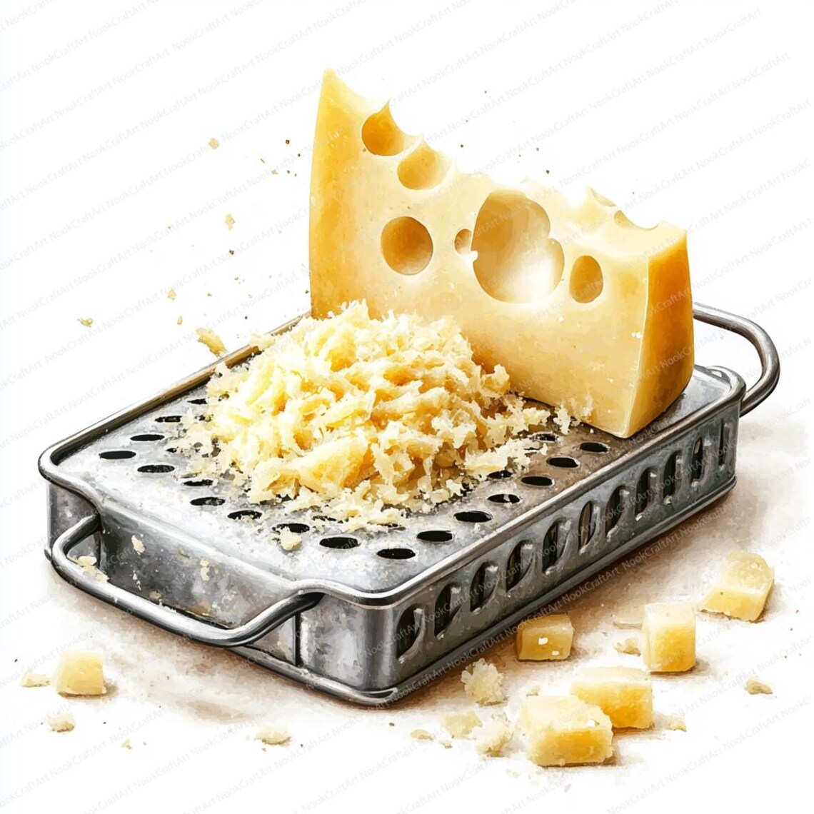 24 Grated Cheese Clipart Pack | Cheese Grater and Shredded Cheese ...