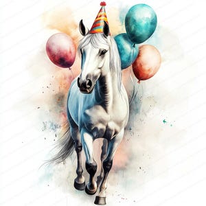 16 Horse Birthday Clipart | Birthday Horse Clipart Bundle | Printable ...